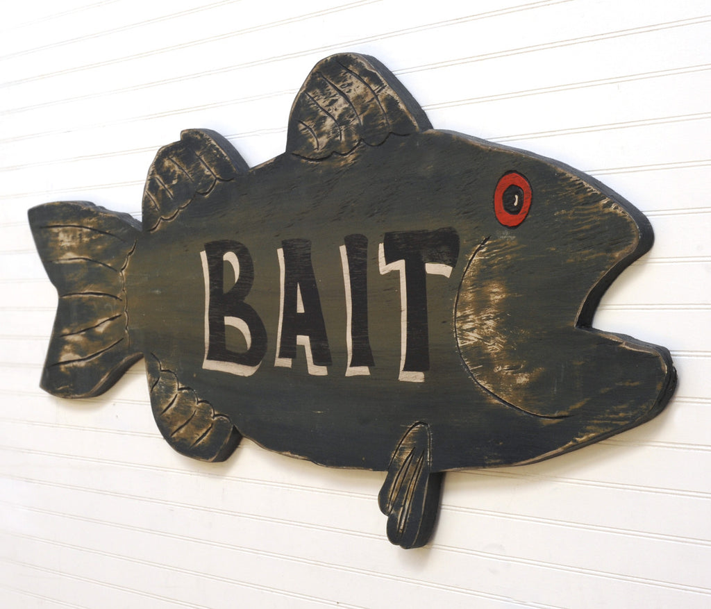Bass Fish Bait Sign| Fishing Art | Lodge Art - Haven America