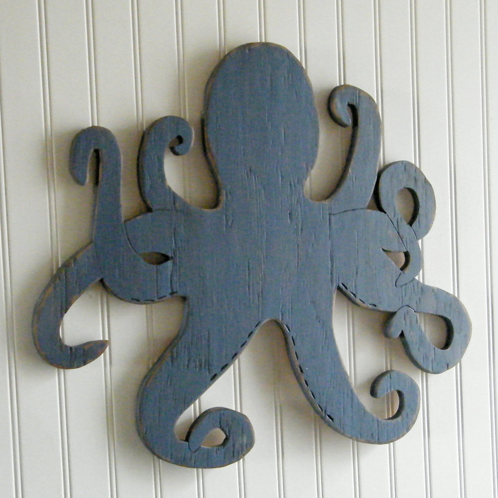 Wooden Octopus | Coastal Wall Decor - Haven America